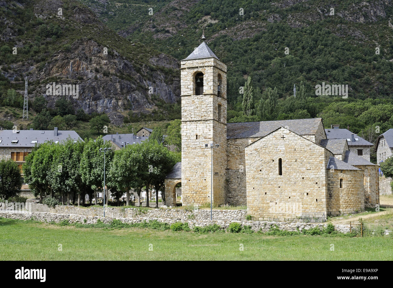church, Barruera, La Vall de Boi, valley, Spain Stock Photo - Alamy