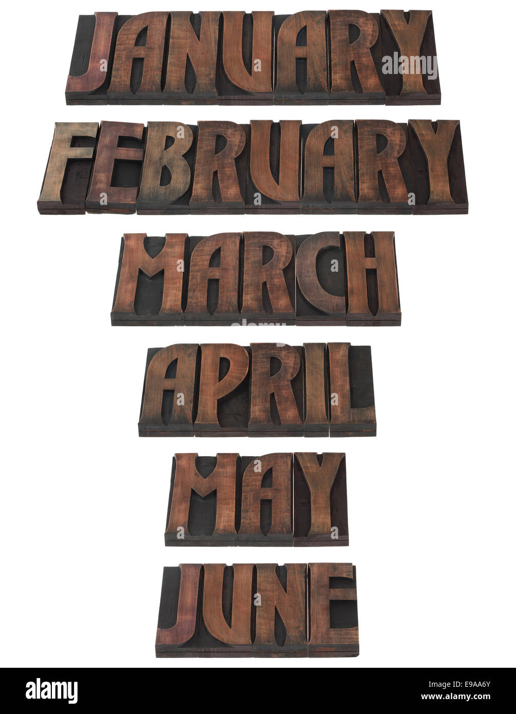 Year Month Calendar Cutout Stock Photo - Alamy