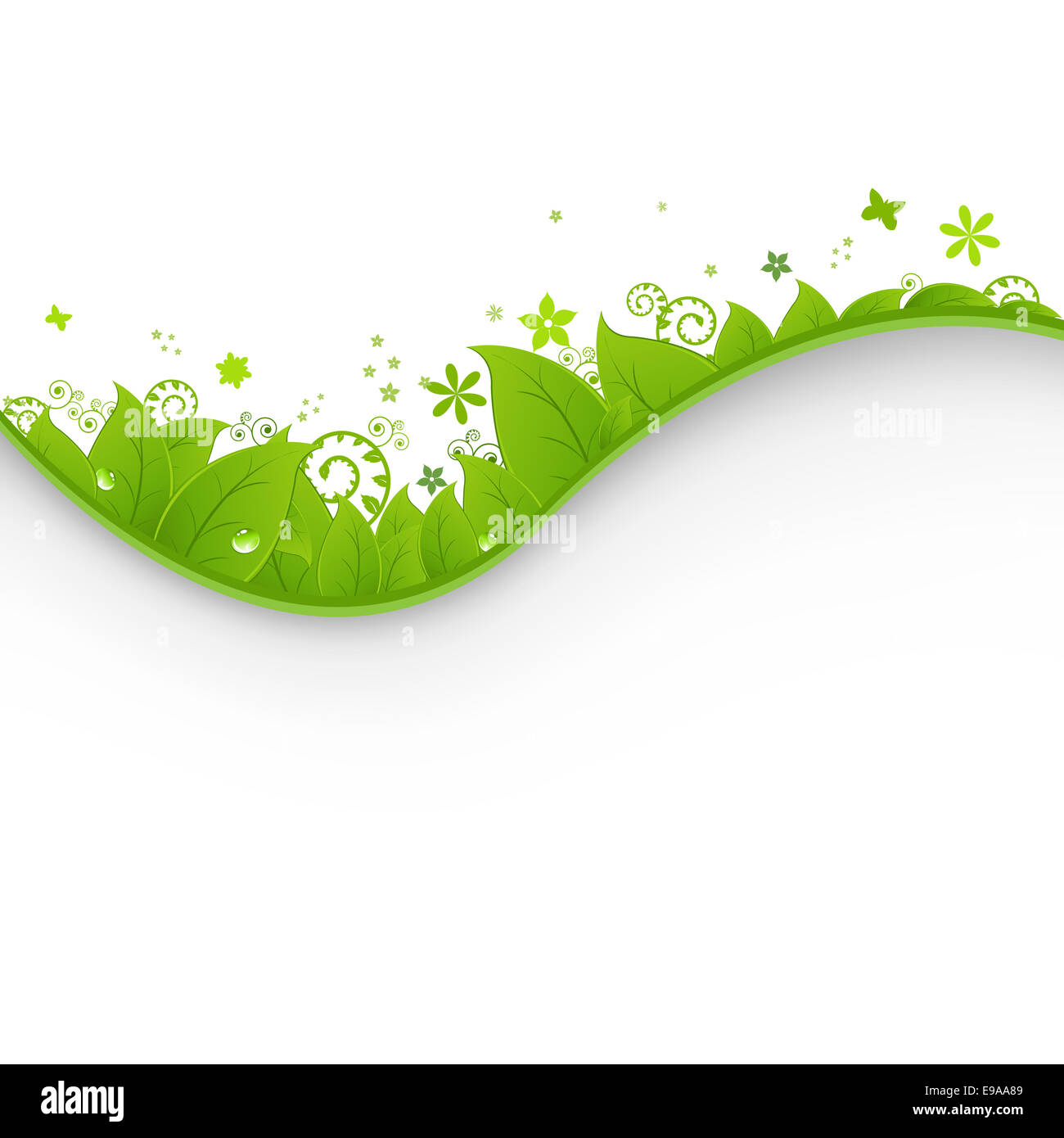 Spring Background With Leaves Stock Photo - Alamy