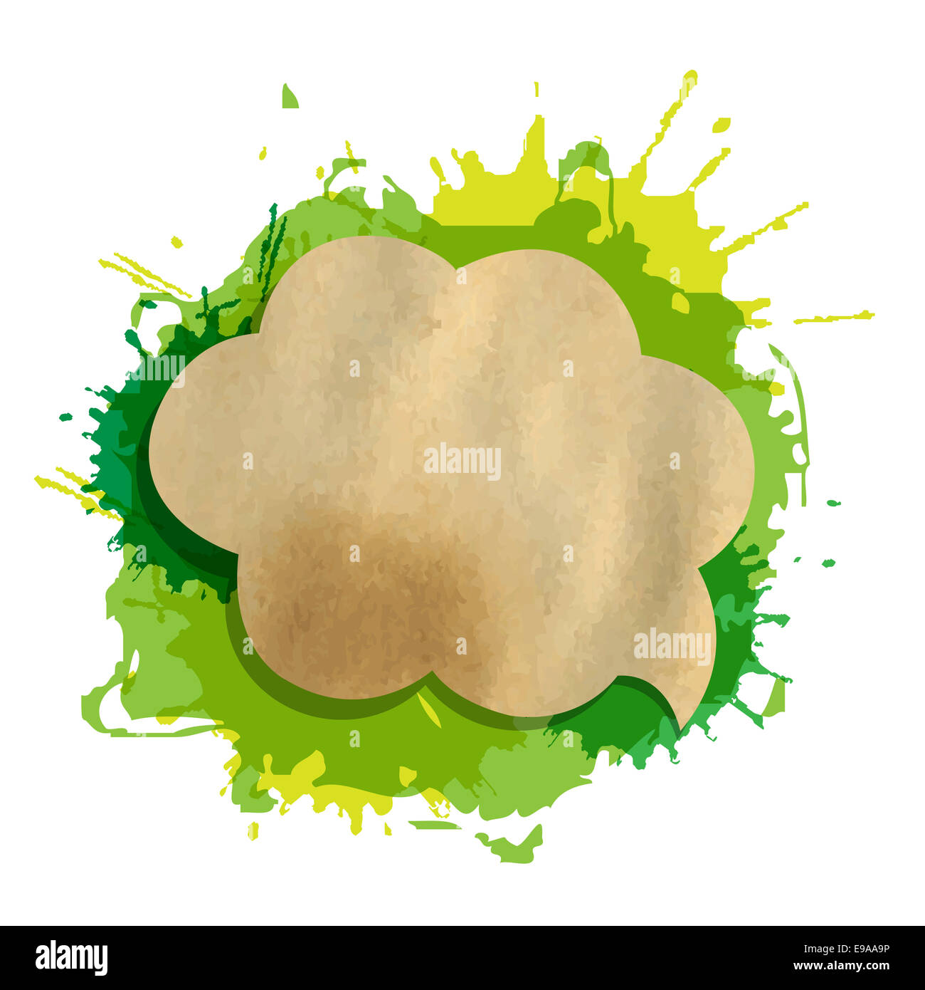 Green graffiti speech bubble Cut Out Stock Images & Pictures - Alamy