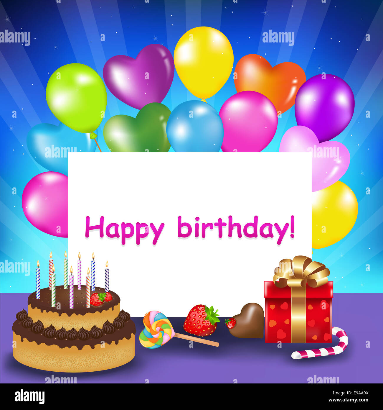 Happy Birthday Card Stock Photo - Alamy