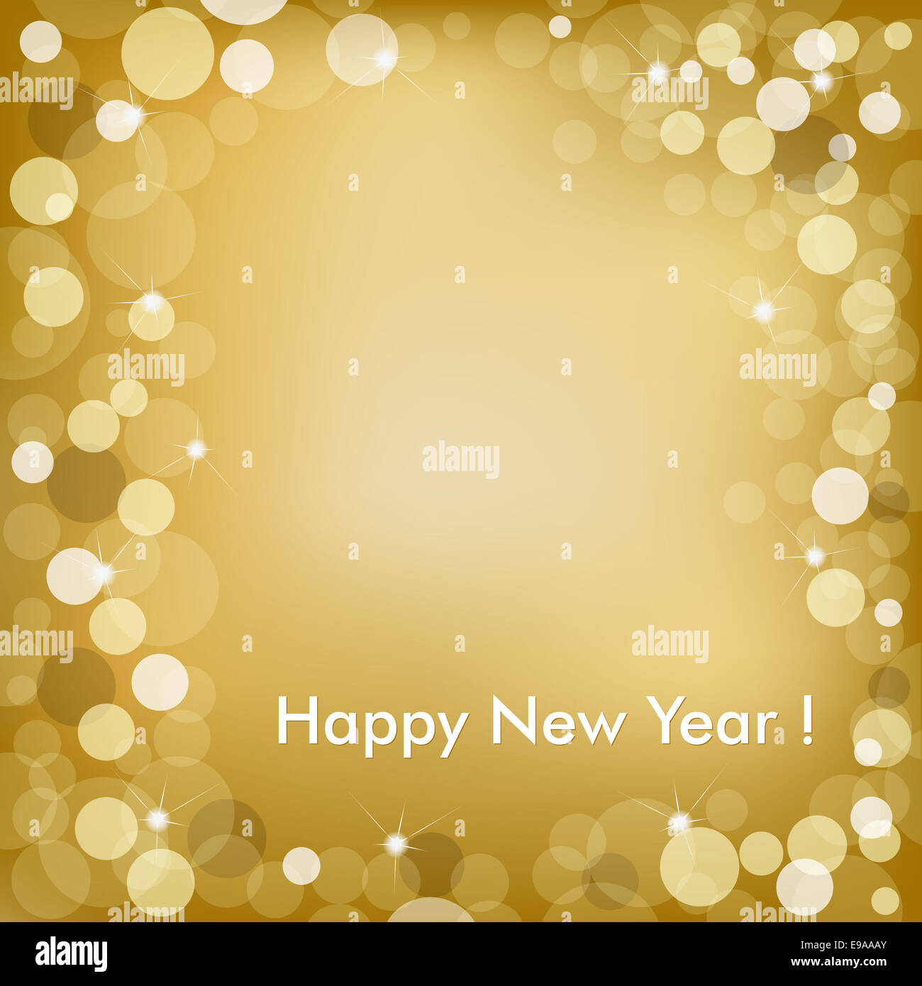 Happy New Year Golden Background Stock Photo - Alamy