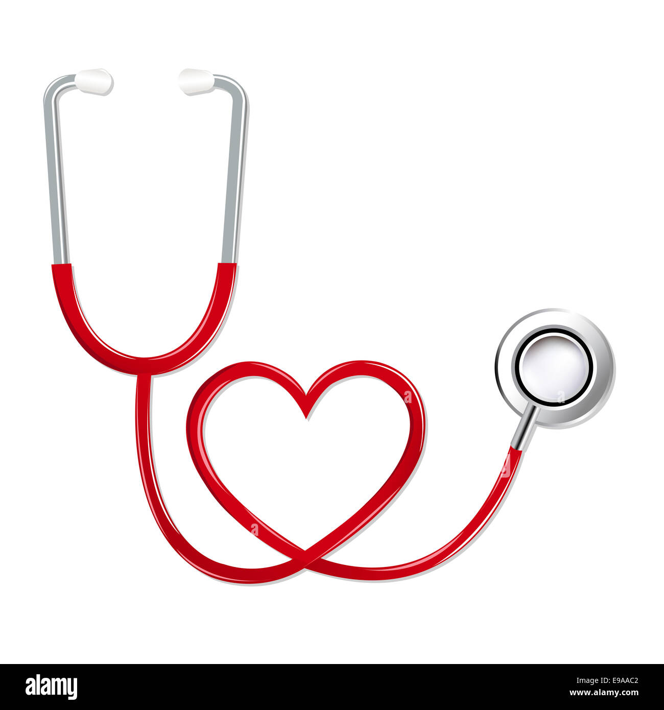 Stethoscope In Shape Of Heart Stock Photo - Alamy
