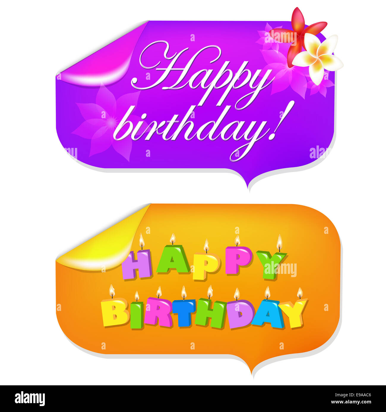 Happy birthday sticker hi-res stock photography and images - Alamy