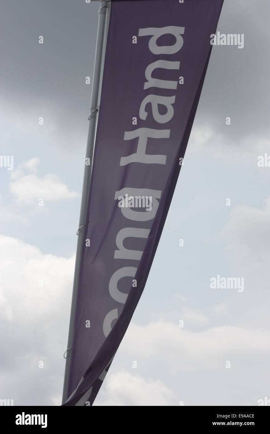Banner second hand Stock Photo - Alamy