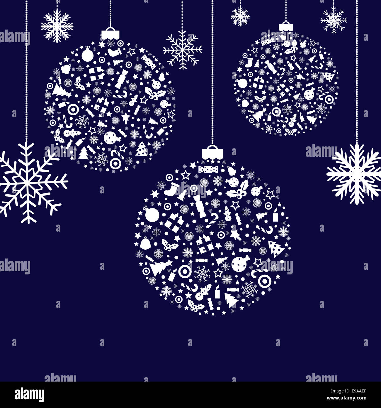 Stylized Christmas Balls Stock Photo - Alamy