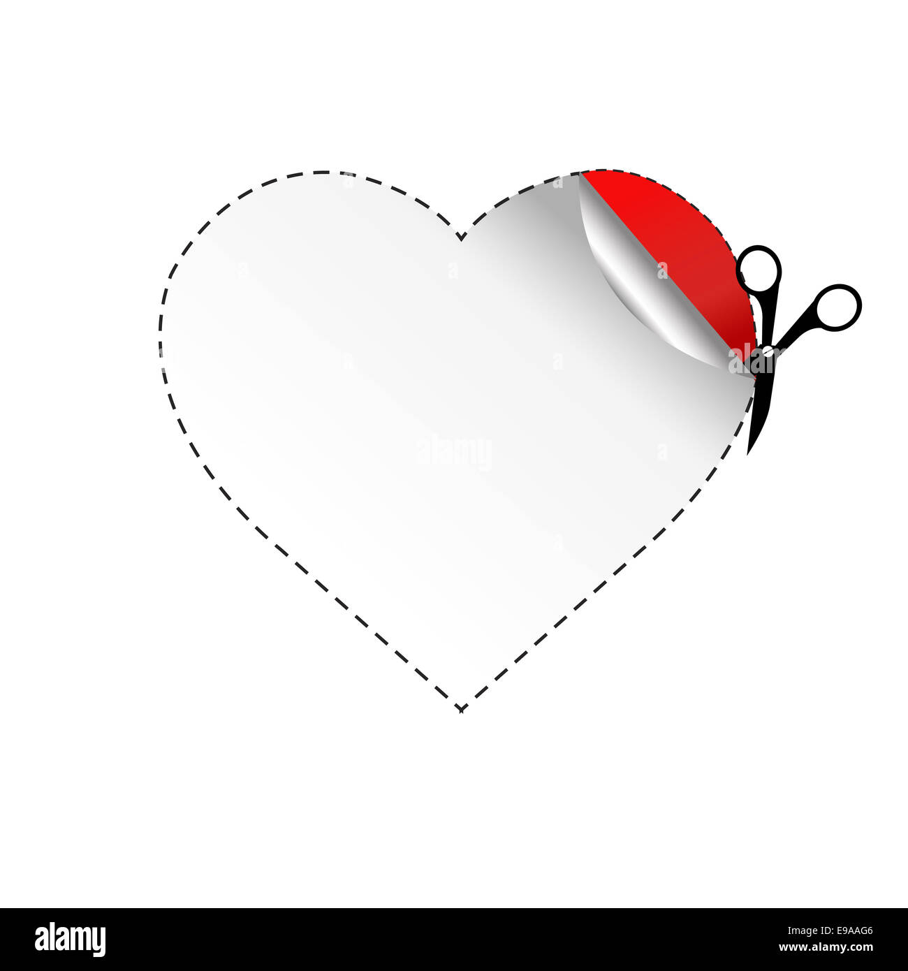 Heart And Scissors Stock Photo - Alamy