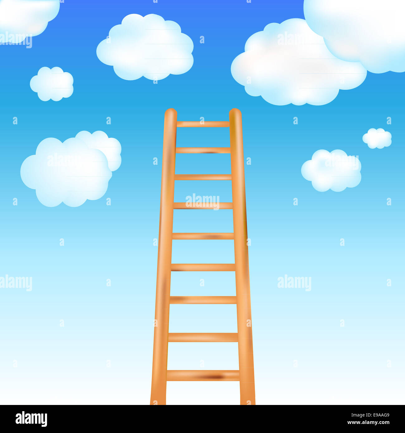 Ladder In Sky Stock Photo - Alamy