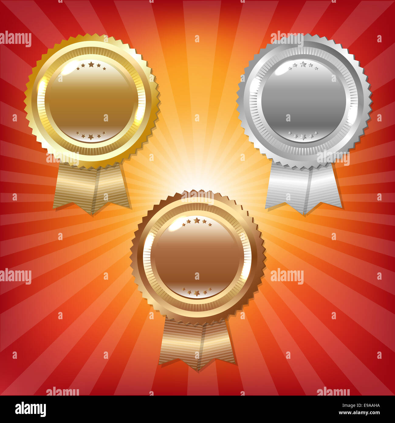 Label With Ribbons Set Stock Photo - Alamy