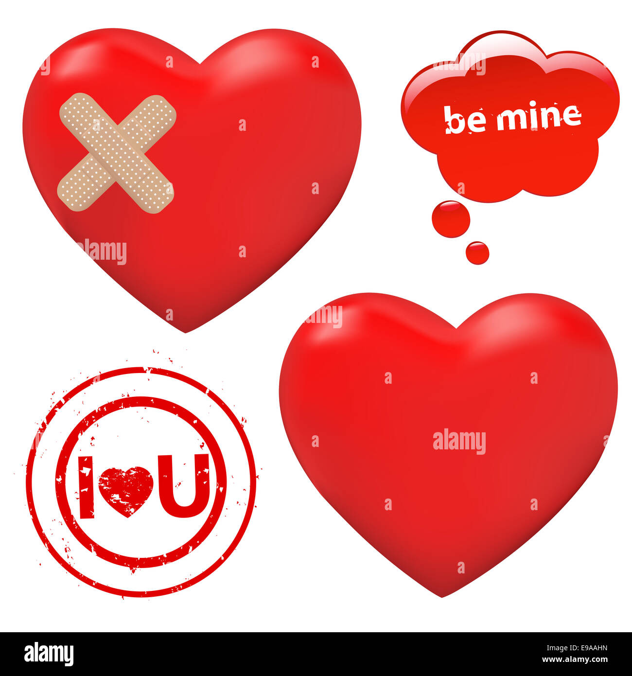 Hearts blank note on Cut Out Stock Images & Pictures - Alamy