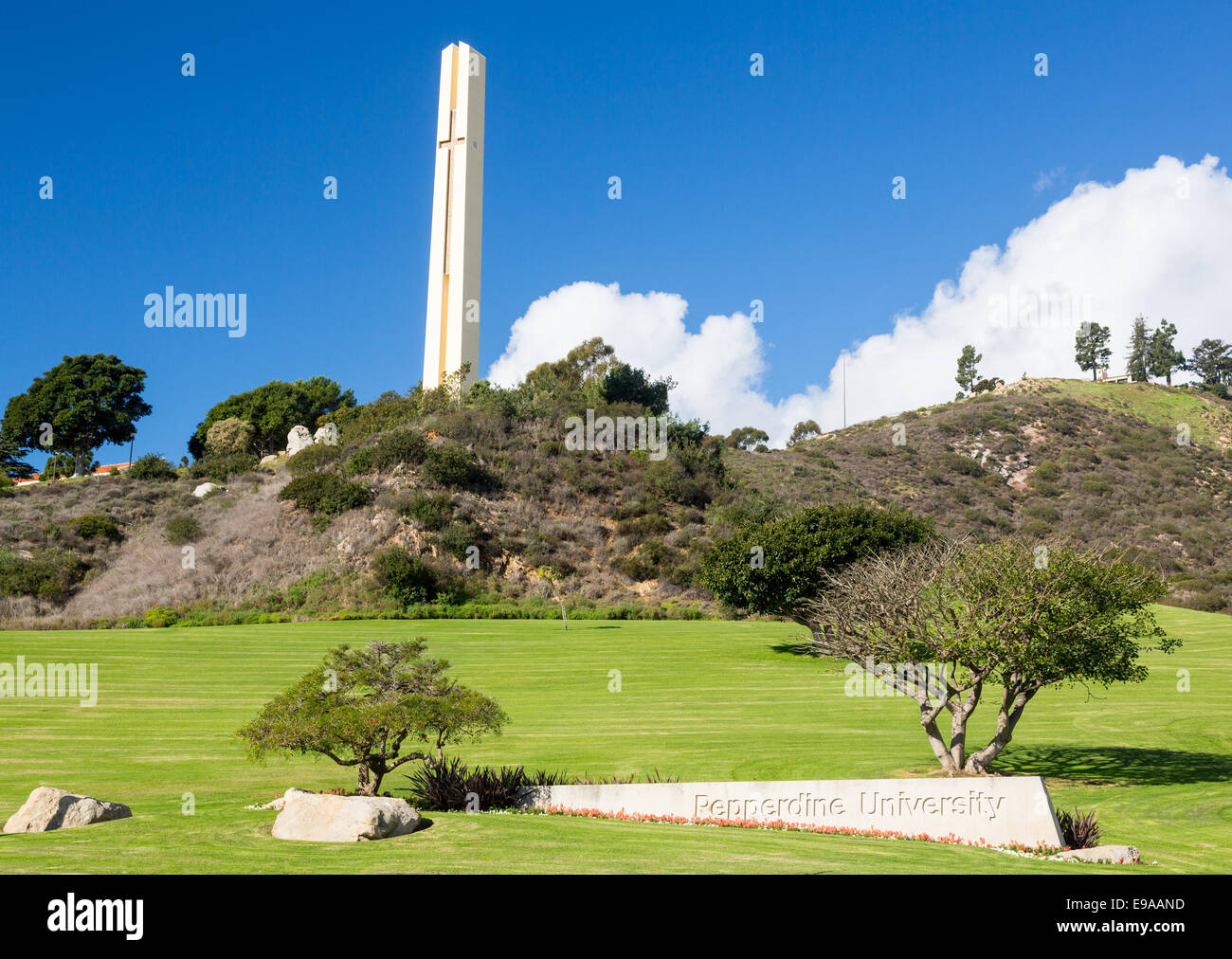 Phillips Theme Tower at Pepperdine University Stock Photo - Alamy