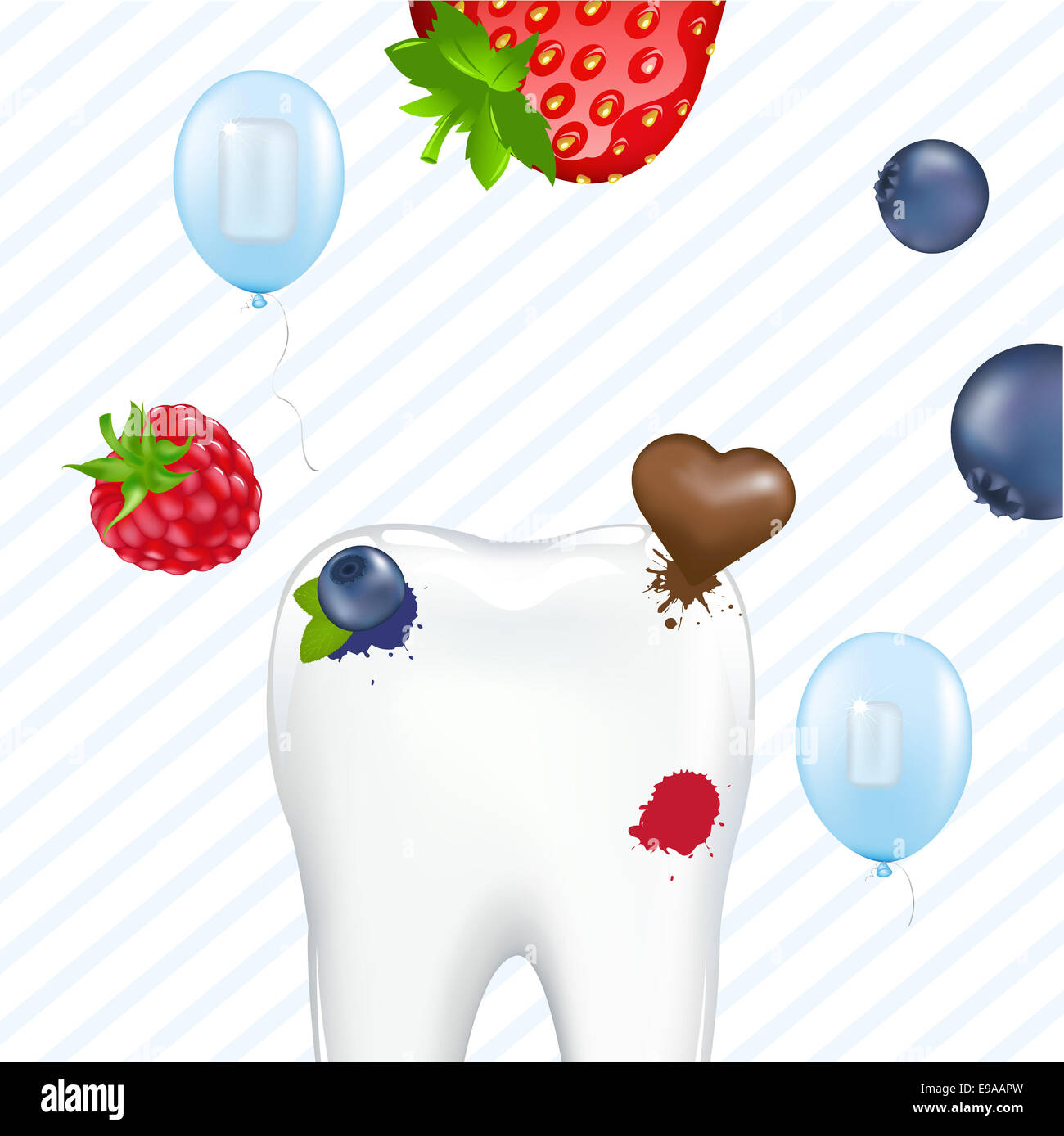 Tooth And Chewing Gum Stock Photo - Alamy