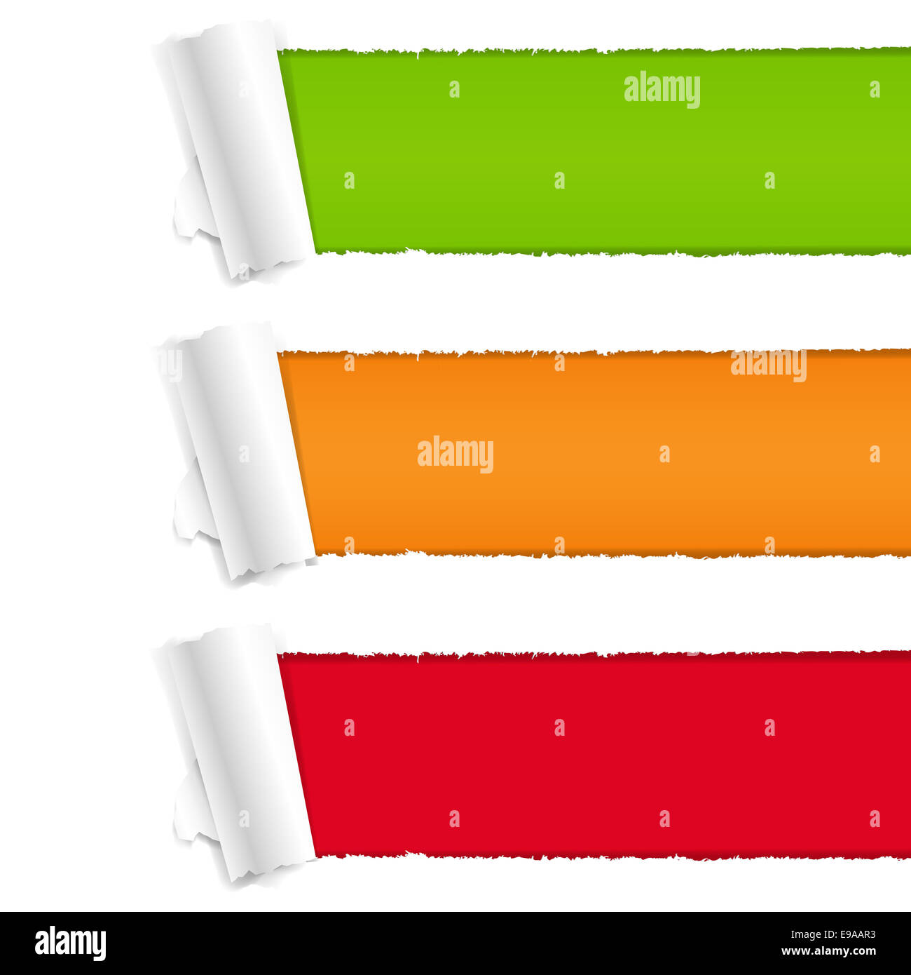 Torn Paper With Color Backgrounds Stock Photo - Alamy