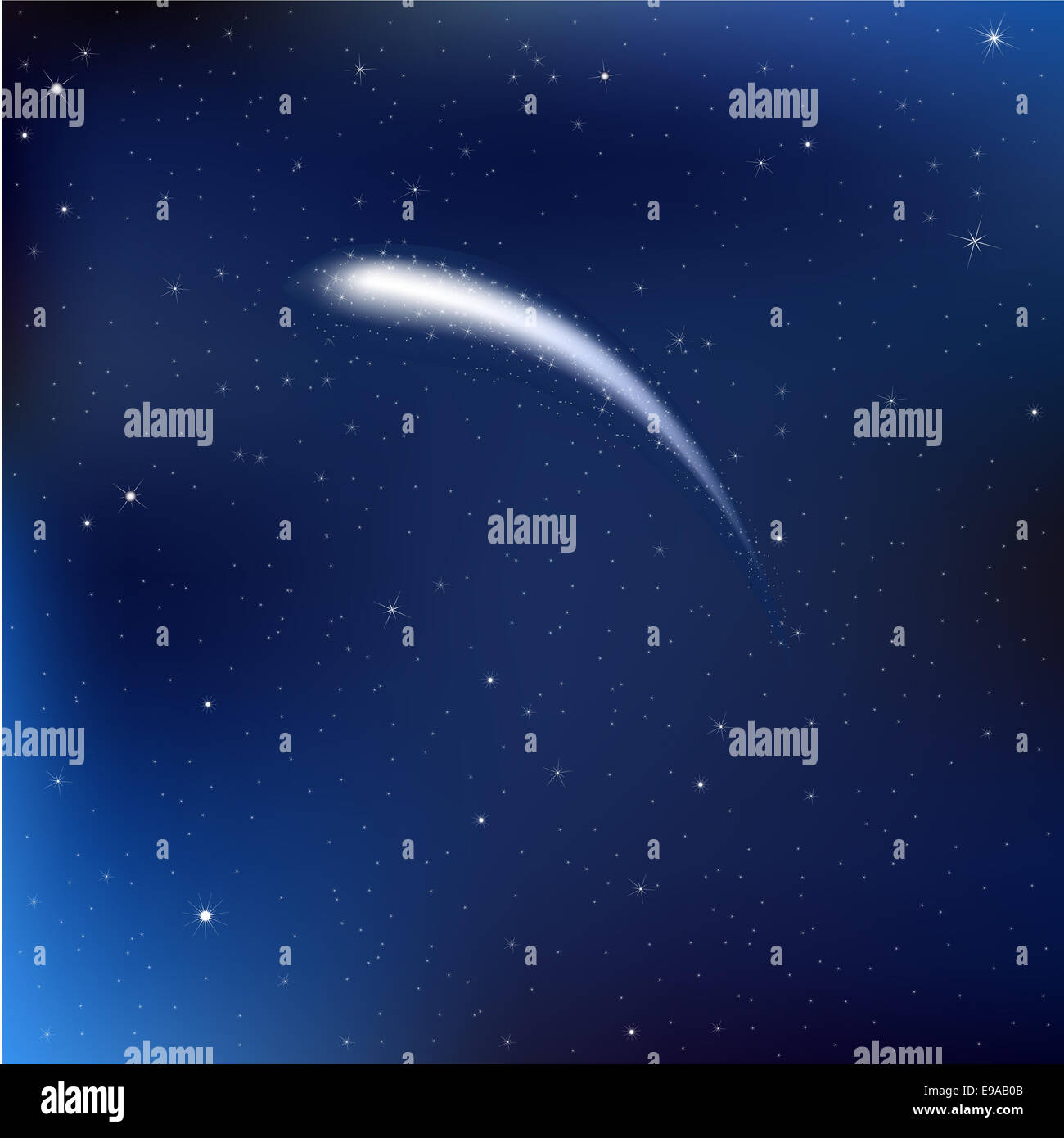 Night Sky With Comet Stock Photo - Alamy