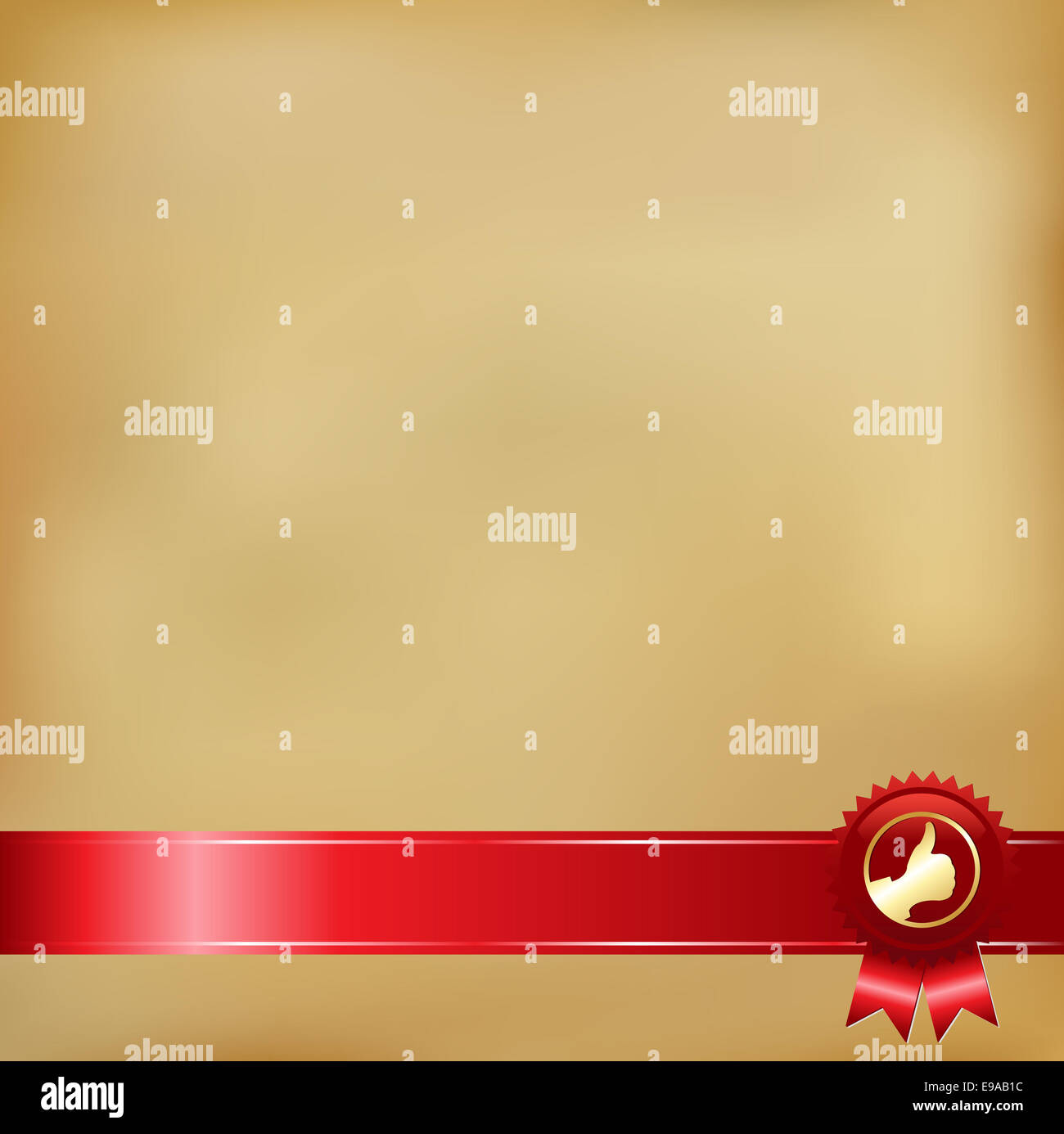 Old Paper And Gold Award Ribbons Stock Photo - Alamy