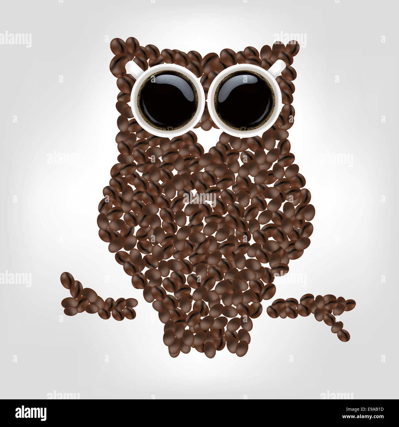 Owl From Coffee Stock Photo - Alamy