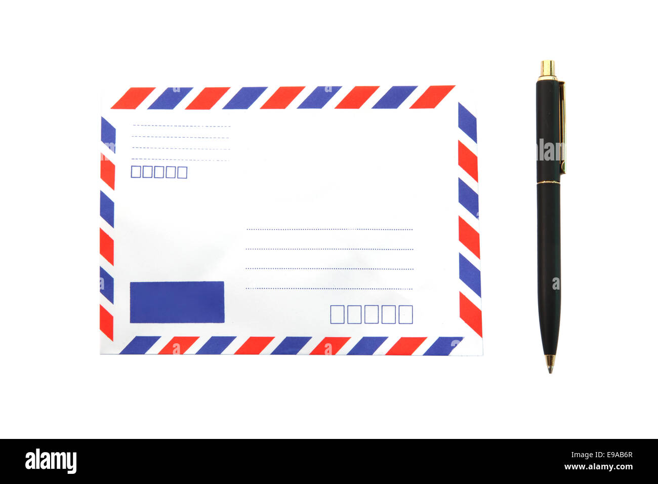 Envelope with Pen Stock Photo - Alamy