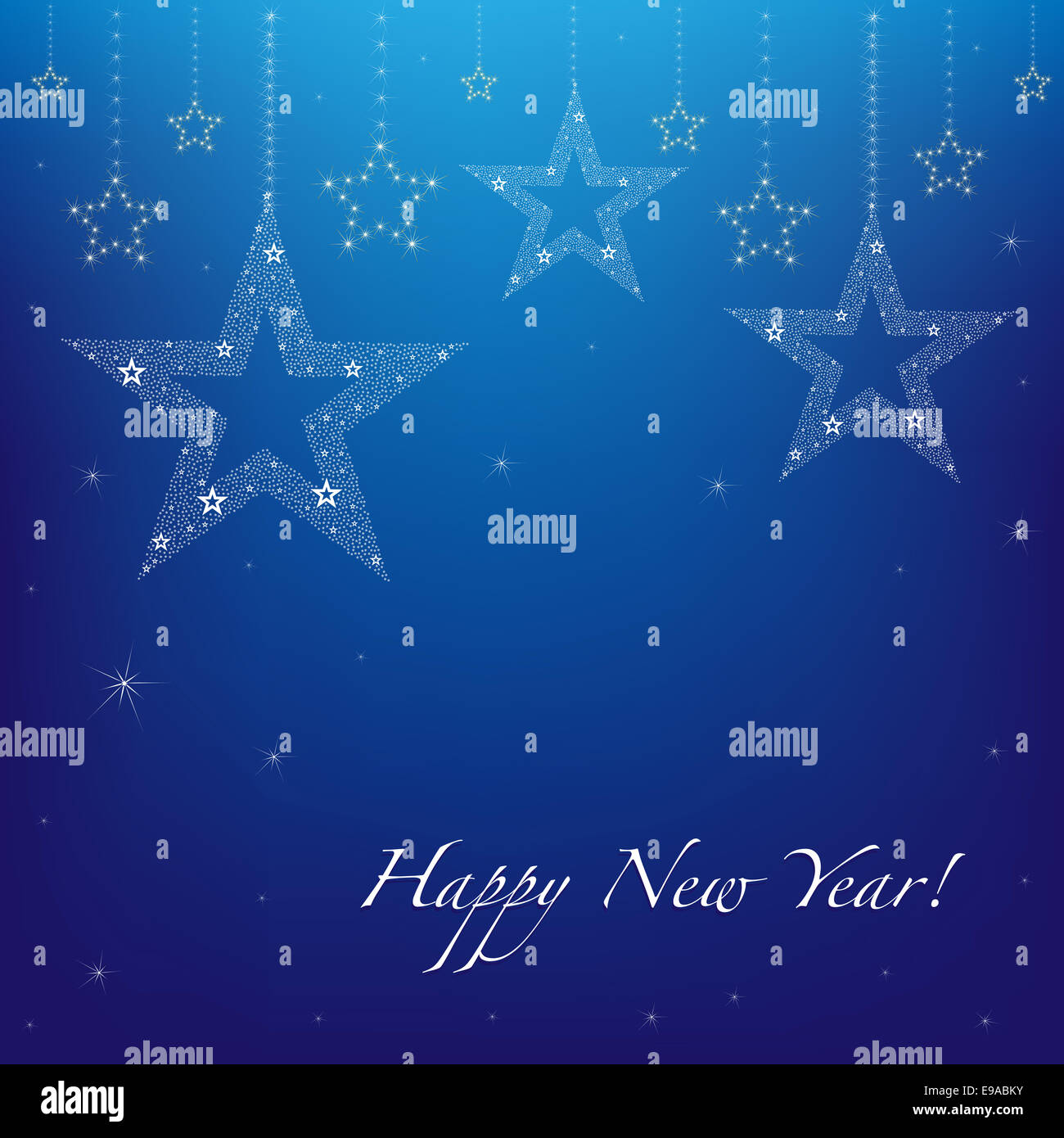 New Year's Background With Stars Stock Photo - Alamy