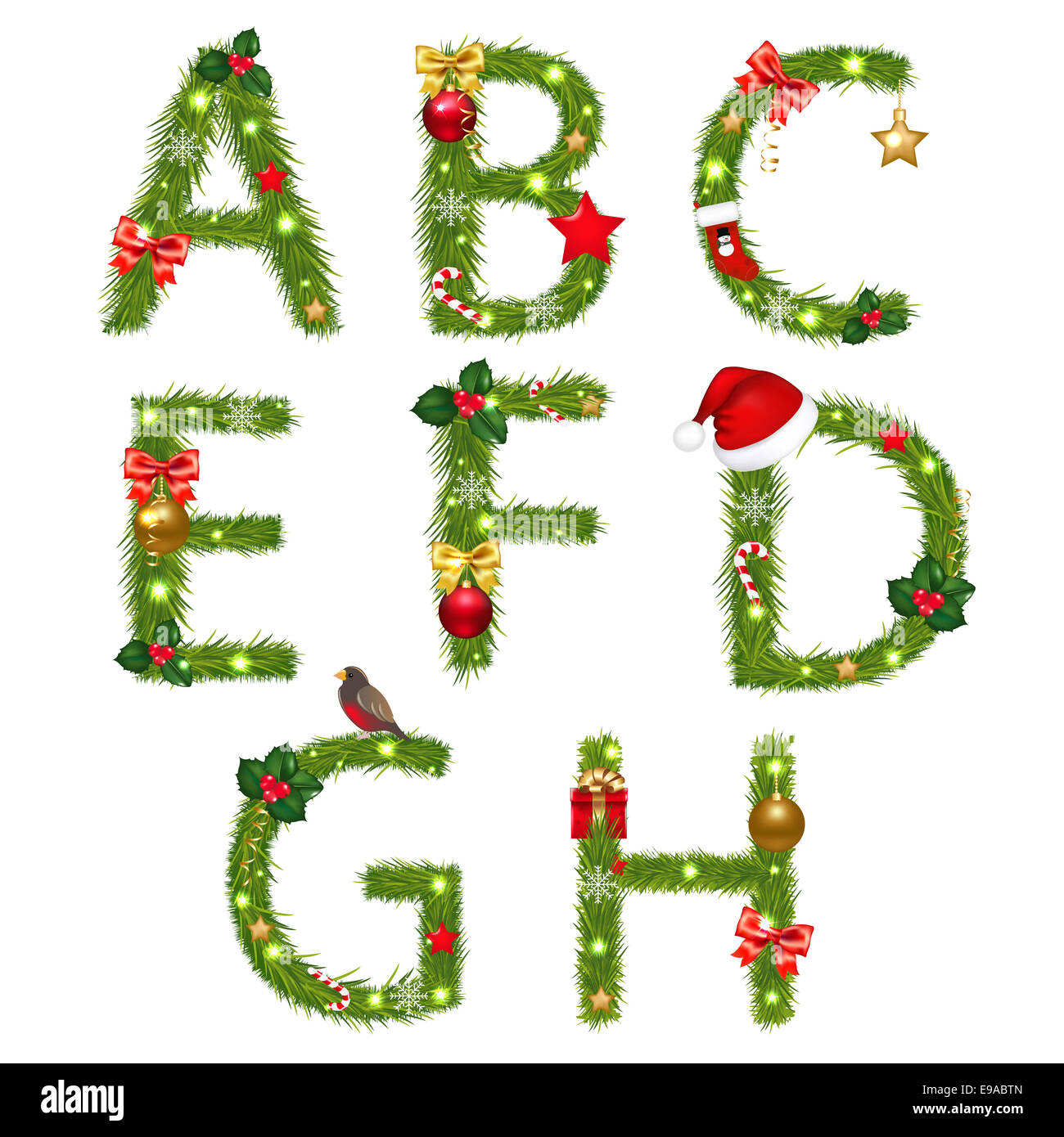 Christmas alphabet hi-res stock photography and images - Alamy
