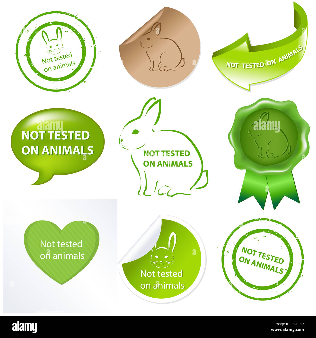 Set Against Testing For Animals Stock Photo - Alamy