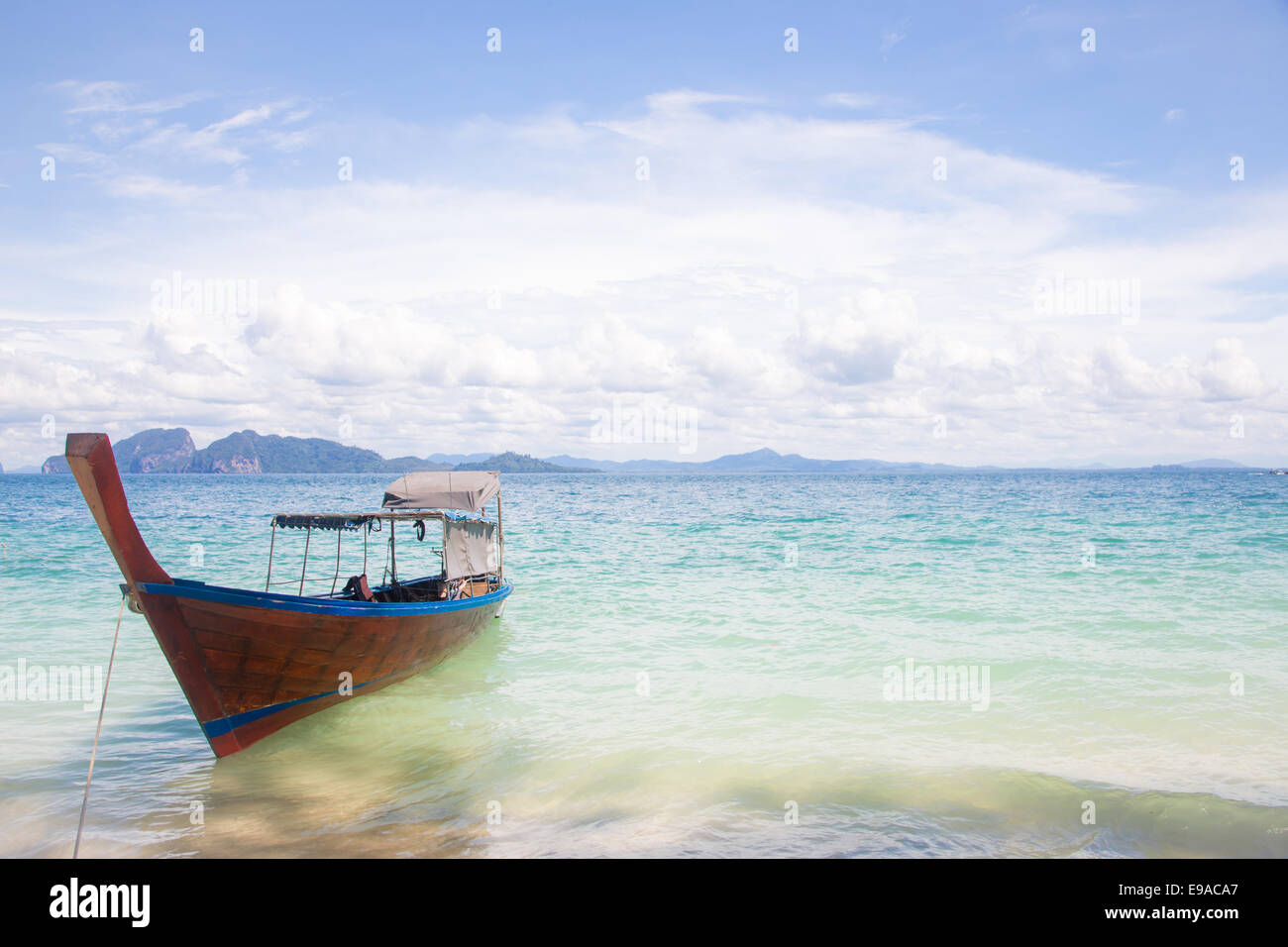 Long Tail Boat on beach Stock Photo - Alamy