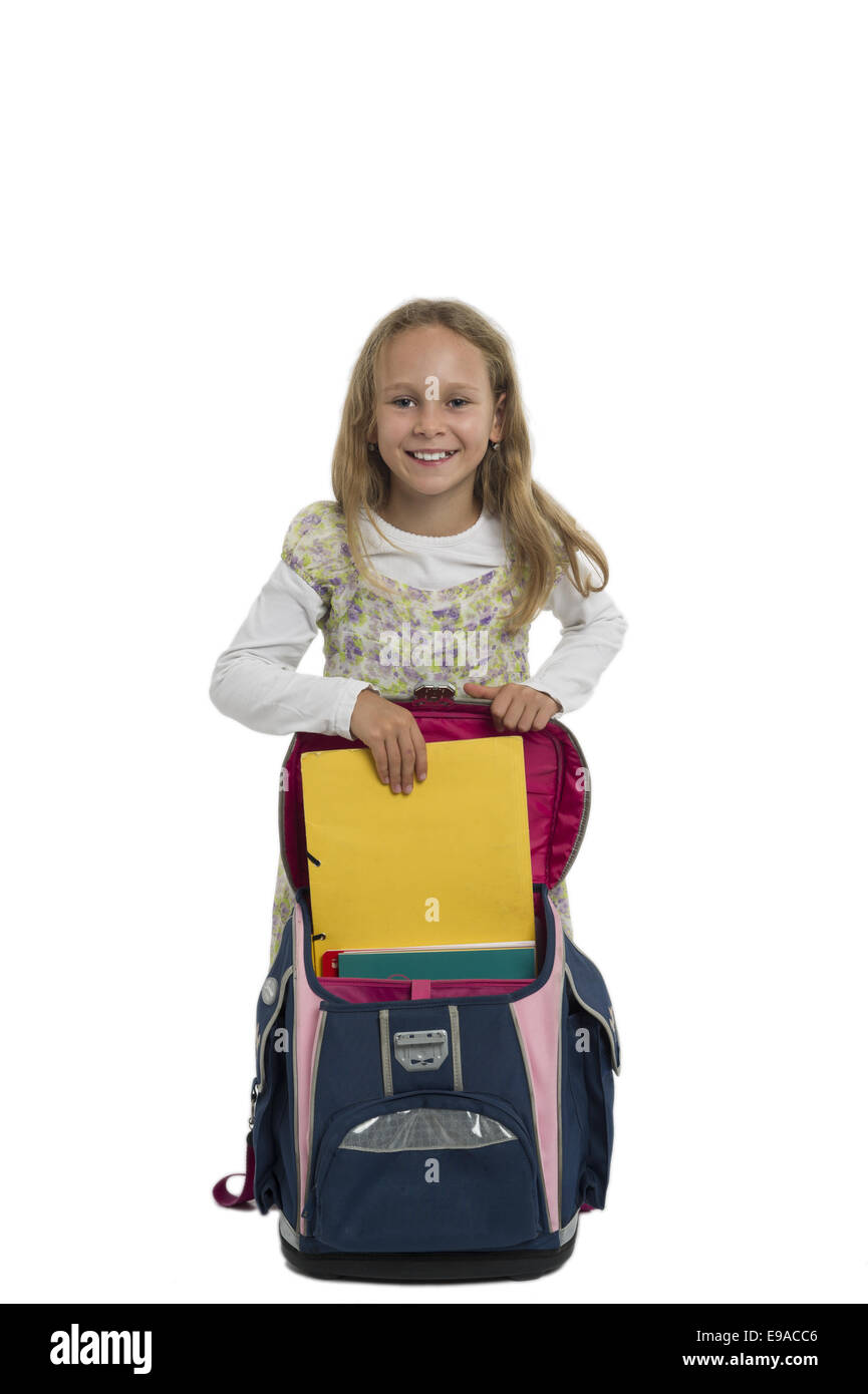 Student with a school bag Stock Photo - Alamy