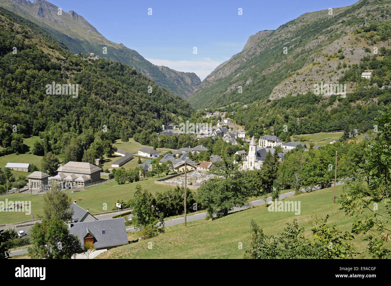 landscape, Gedre village, Pyrenees, France Stock Photo - Alamy