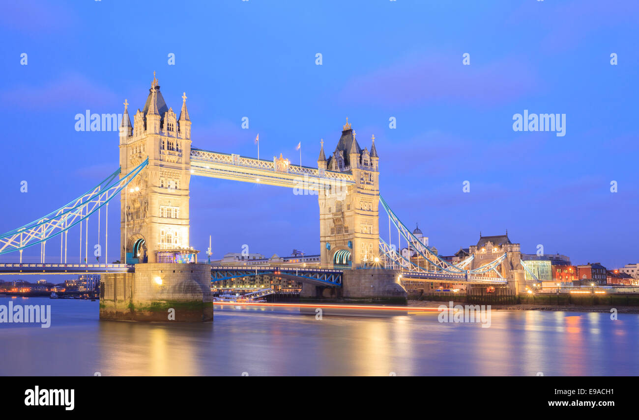 London Tower Bridge Panorama Stock Photo - Alamy