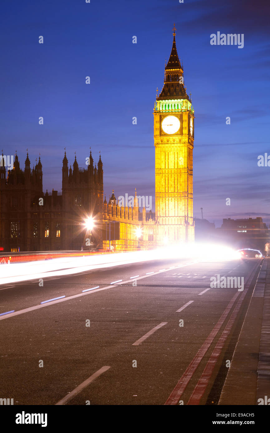 Big Ben Light Trail Stock Photo - Alamy