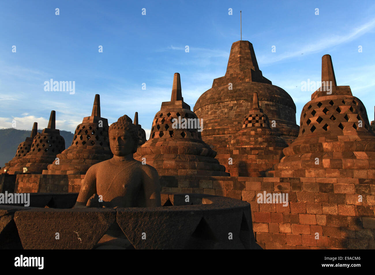 Buddha Statue at Borobudur Stock Photo - Alamy
