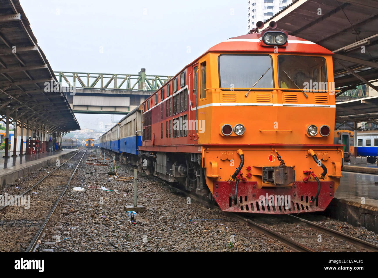 Diesel locomotive train Stock Photo - Alamy