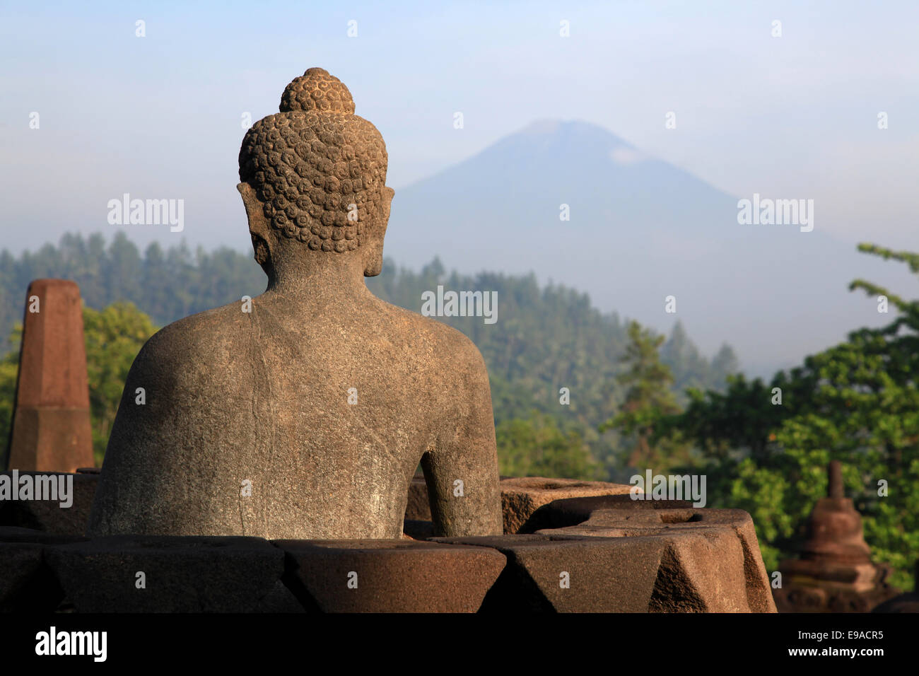 Buddha Statue at Borobudur Temple Stock Photo - Alamy