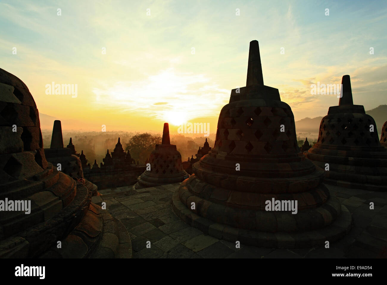 Borobudur at sunrise hi-res stock photography and images - Alamy