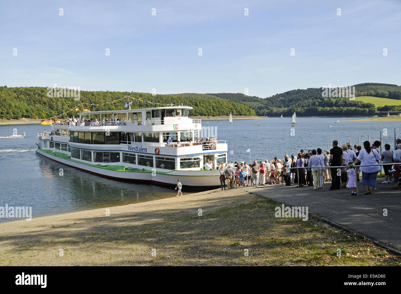 Biggetalsperre reservoir, Olpe, Germany Stock Photo - Alamy