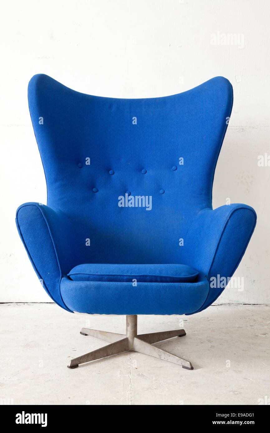Blue modern Armchair Stock Photo - Alamy