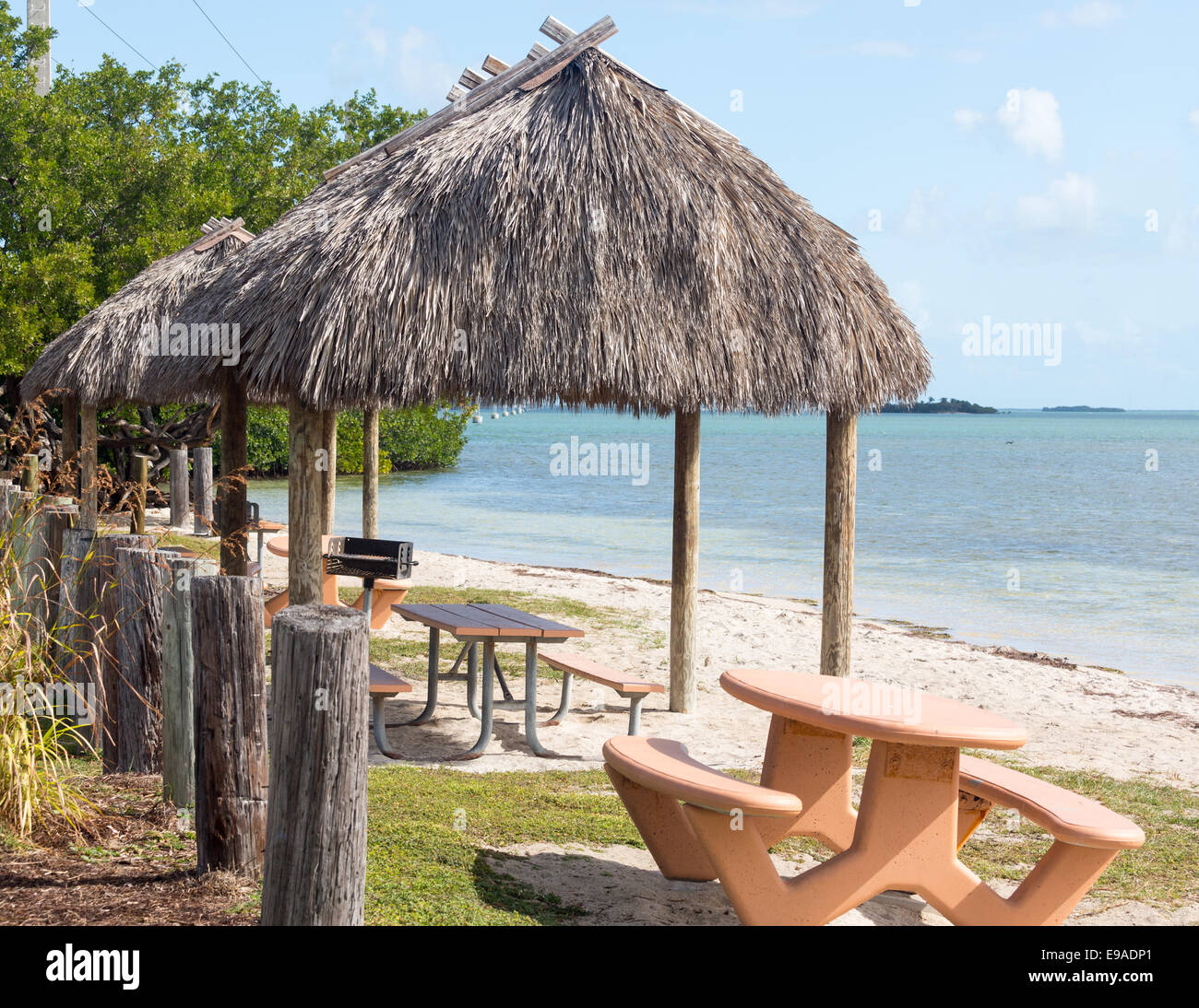 Florida Keys seven mile bridge rest area Stock Photo - Alamy