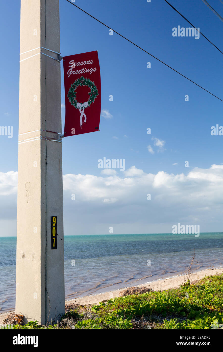 Florida Keys Seasons Greetings Stock Photo - Alamy