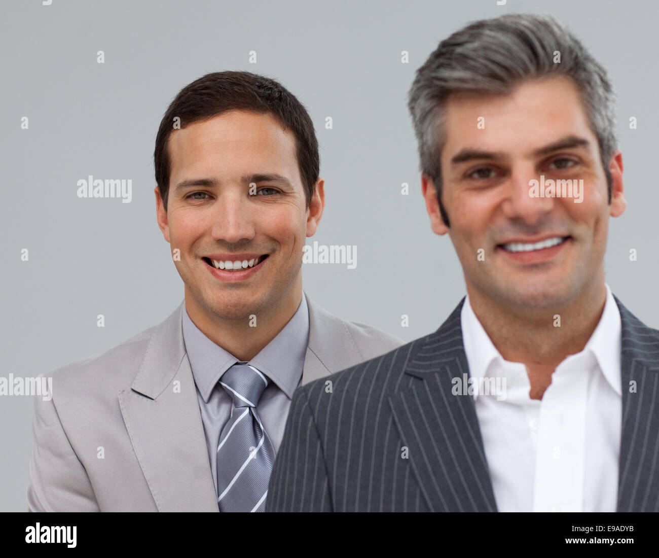 Manager and his employee in a line Stock Photo - Alamy
