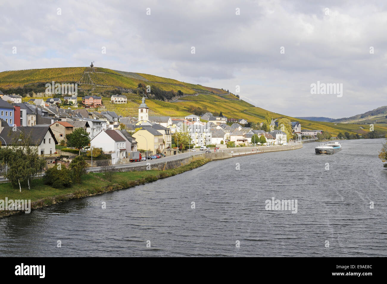 Moselle river, Wormeldange, Luxembourg Stock Photo - Alamy
