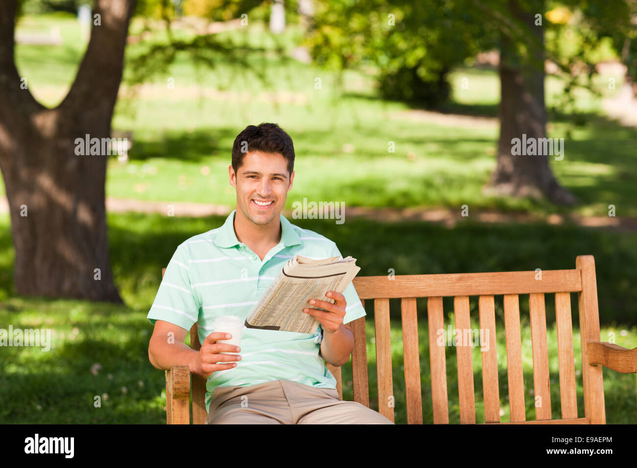 Man with a paper Stock Photo - Alamy