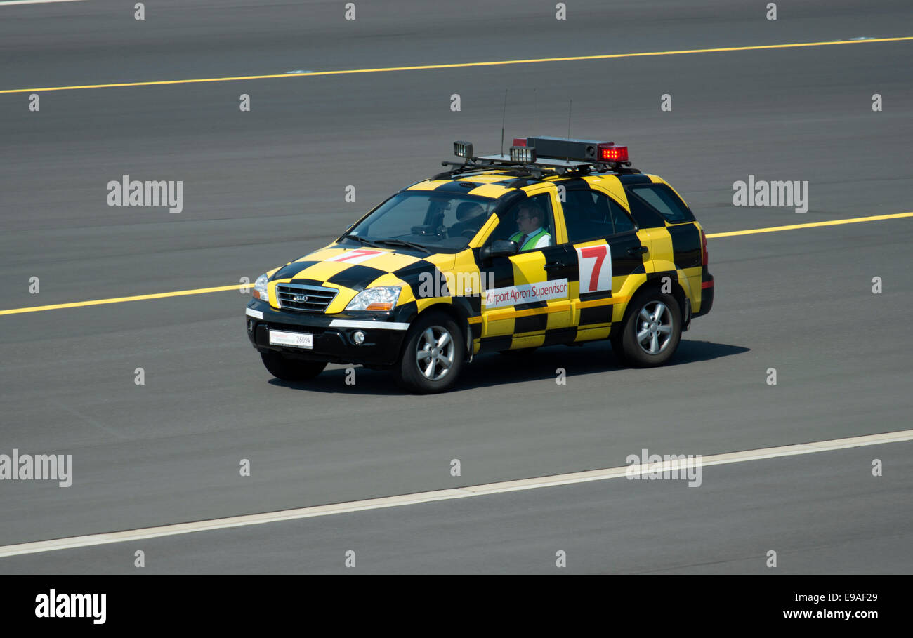 Airport apron supervisor, Dusseldorf, Airport, Germany Stock Photo - Alamy