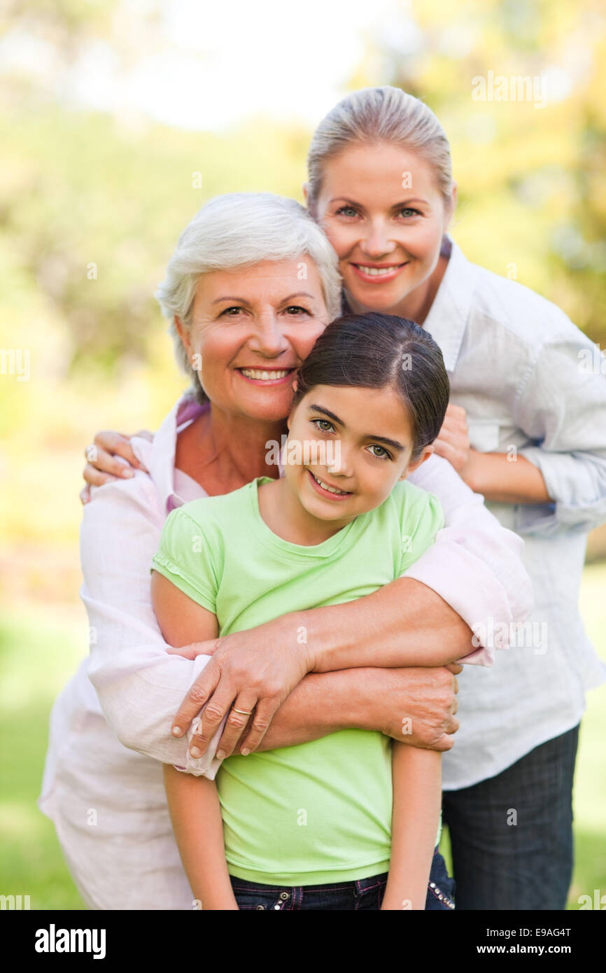 Adorable family in the park Stock Photo - Alamy
