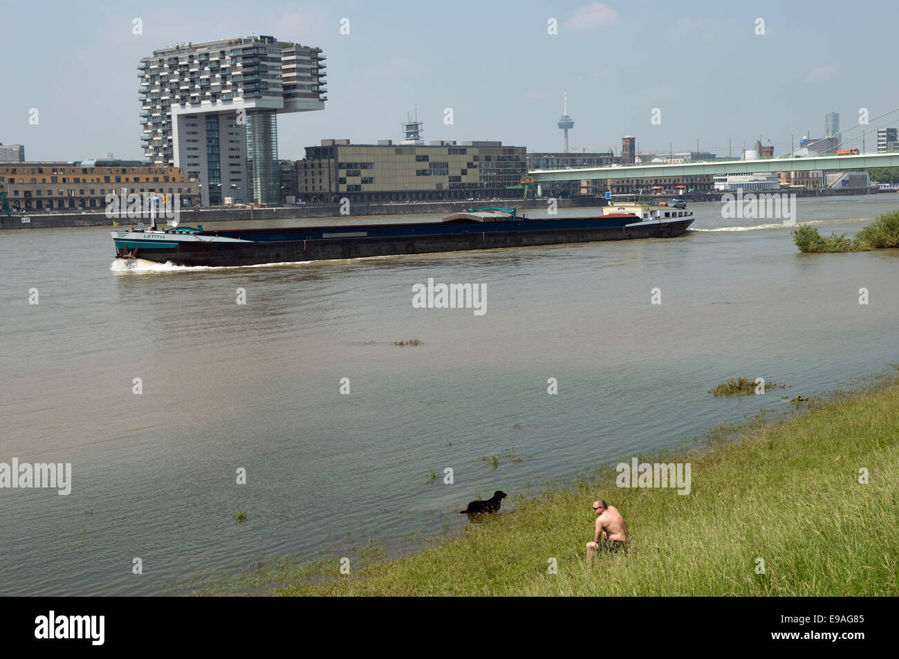 River Rhine Cologne Germany Stock Photo - Alamy