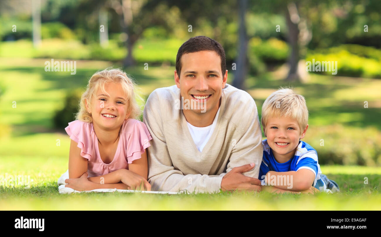 Father with his children Stock Photo - Alamy