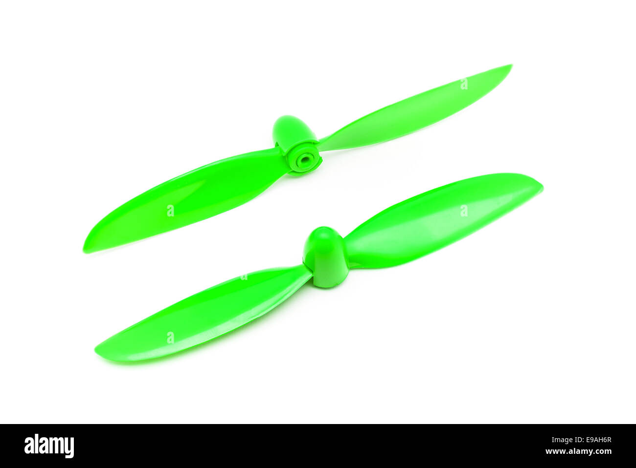 Pair of Green Propellers for Radio Controlled Model Aircraft Stock ...