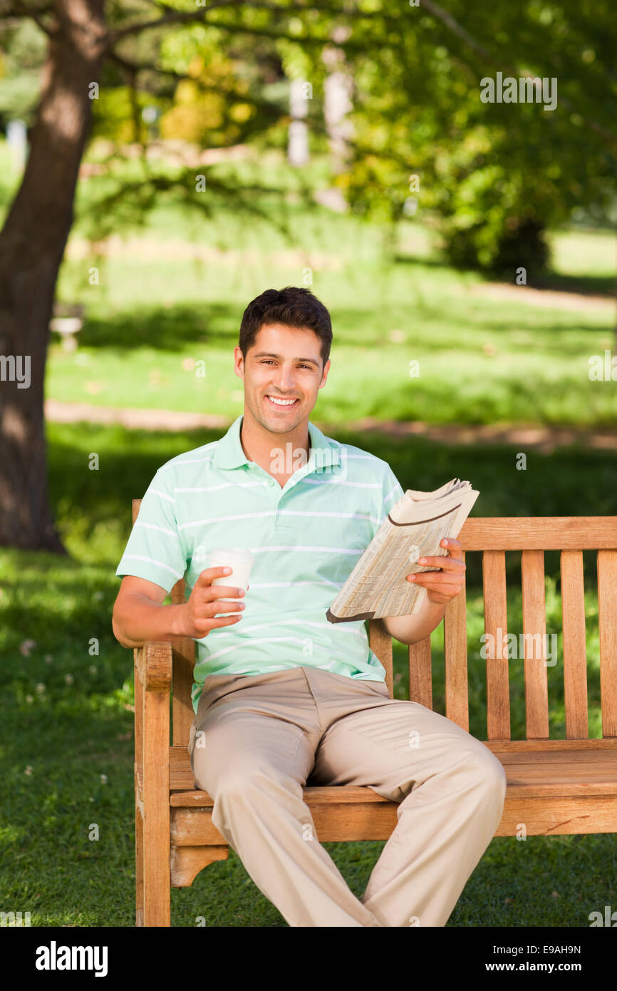 Man with a paper Stock Photo - Alamy