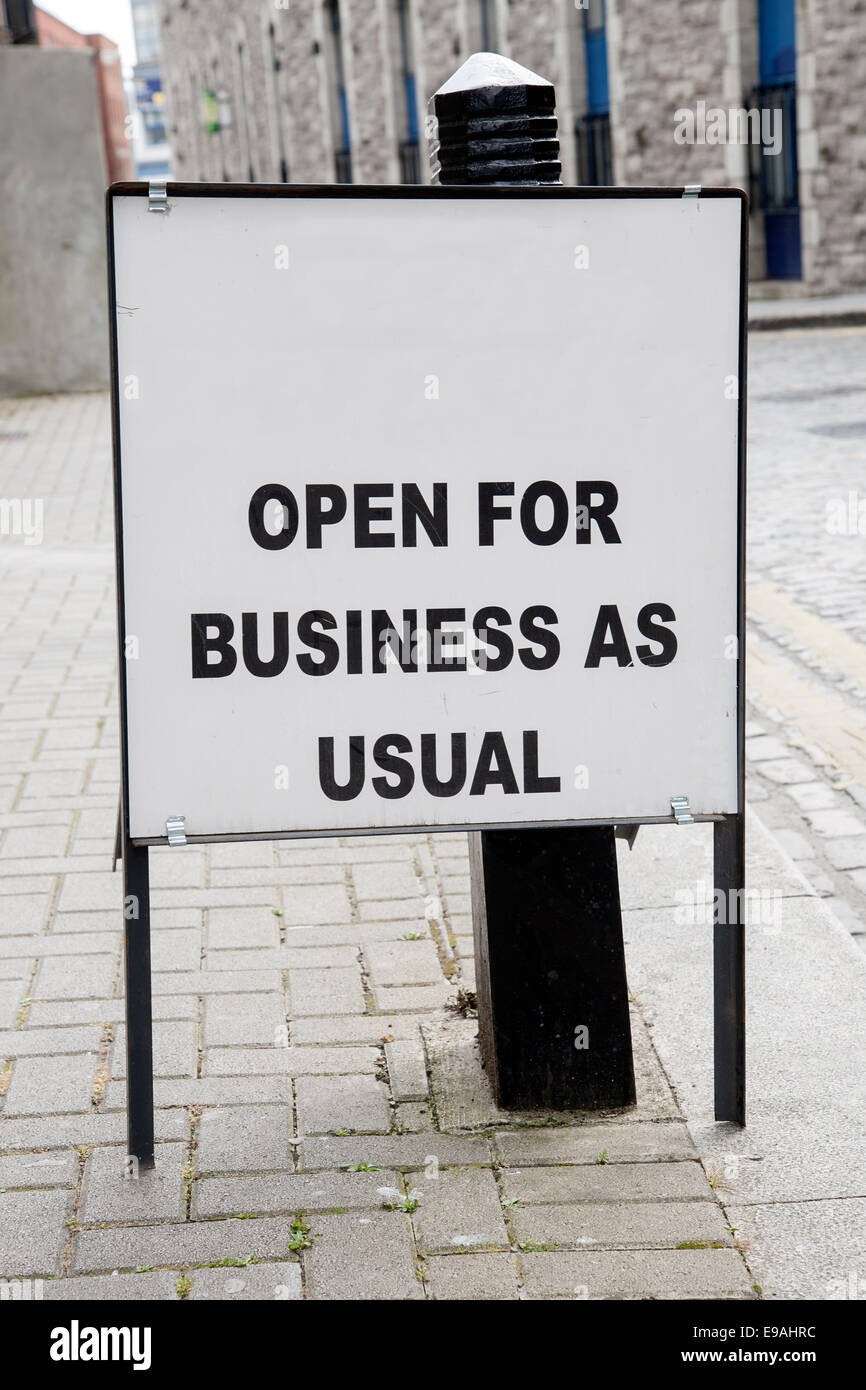 Blank Open for Business Sign in Urban Setting Stock Photo - Alamy