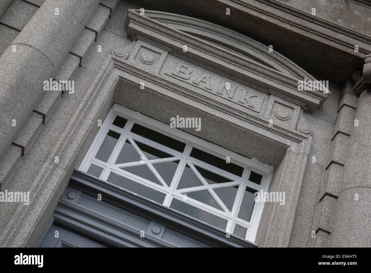 Bank Sign on Tilted Angle Stock Photo - Alamy