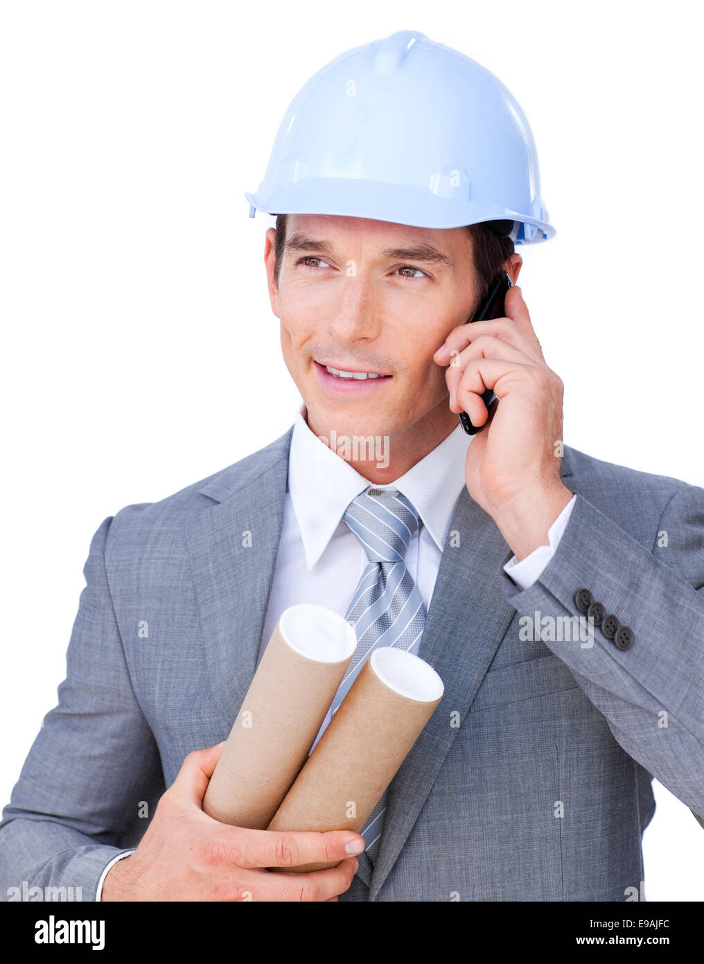 Architect plans telephone hi-res stock photography and images - Alamy