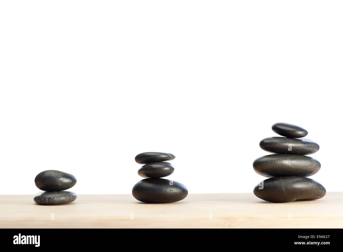 Spaced out and piled up pebbles Stock Photo - Alamy